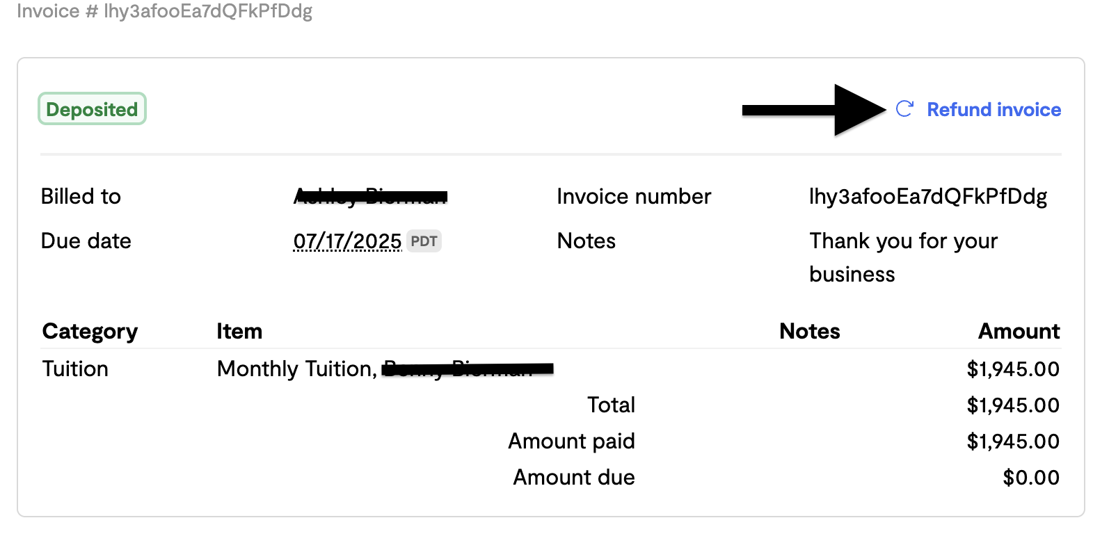 How to Refund an Invoice Payment – Wonderschool